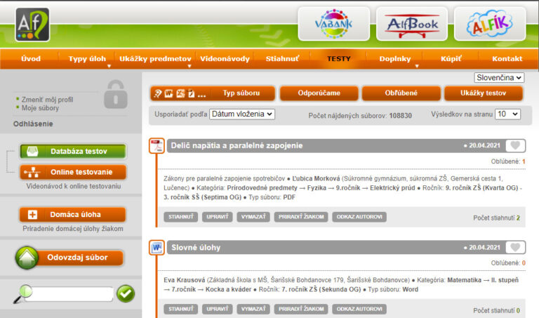 Alfpédia-databáza a online testy ŠKOLA 24 mesiacov nad 50 žiakov ...